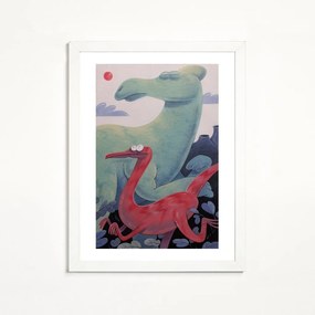 Slakinglizard | Pravěk Rám: Dubový, Velikost: 30 x 20 cm