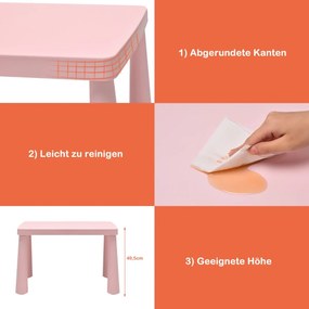 Costway Dětský stůl a 2 židle 3 kusy. Dětská sedací skupina sada dětského