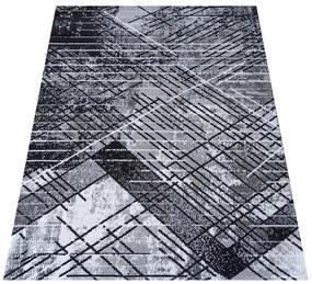 Moderní kusový koberec Soho 14 Geometrický šedý Rozměr: 60x100 cm