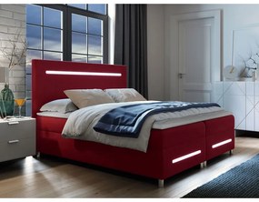 Kontinentální postel Trunida LED, Rozměr postele: 160x200, Barva:: ekokůže Soft 017 (bílá)