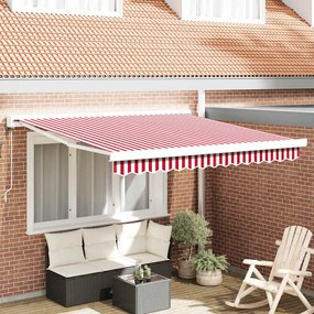 Stahovací markýza Červená a Bílá 300 x 250 x 165 cm 3329992