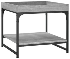 Konferenční stolek šedý sonoma 49,5x49,5x45 cm kompozitní dřevo - Default Title
