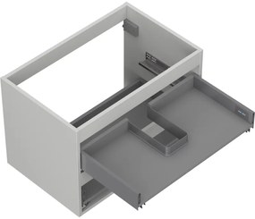 Mexen Box-A, závěsná skříňka 70 cm, 2 zásuvky, matná šedá, 91AX0-0700-470-2-62