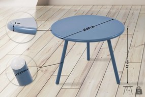 Konferenční stolek Minot - v45 x Ø60 cm - Modrá