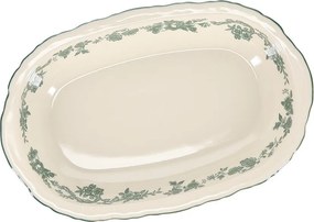 Zelený/slonovinový servírovací porcelánový talíř Cyril – S|P Collection