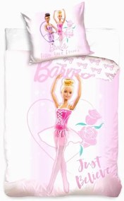 Carbotex dětské povlečení bavlna Barbie Princezna Baletka 140x200+70x90 cm