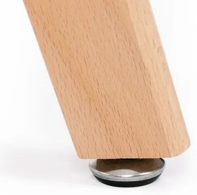 Jídelní stůl 120x80x74 cm, MDF, bílý matný lak, masiv buk DT-313 WT