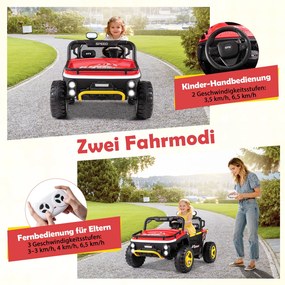 Costway 24 V dětské elektrické vozítko 2-místné elektrické autíčko s klaksonem