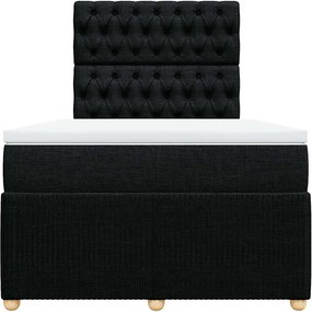 Box spring postel s matrací černá 120x200 cm textil 3294332