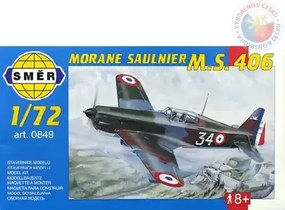 SMĚR Plastikový model Morane Saulnier MS 406 / Letadlo / 1:72 / 11x14,