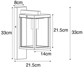 Chytré venkovní nástěnné svítidlo černé IP44 vč. Wifi ST64 - Charlois