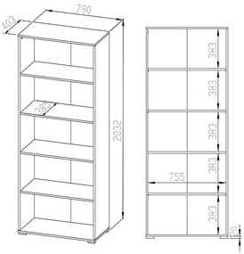 Casarredo Regál POPPY dub sonoma