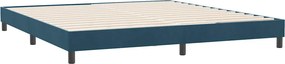 Postel Box Spring bez matrace tmavě modrá 180x210 cm samet 3315841