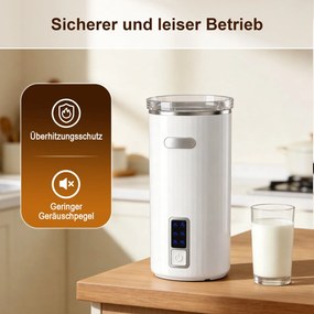Costway Elektrický napěňovač mléka 6 v 1, objem 250 ml