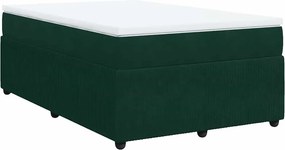 Box spring postel s matrací tmavě zelená 120x190 cm samet 3285629