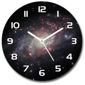 Wallmuralia Skleněné nástěnné hodiny kulaté Mlhovina fi 30 cm