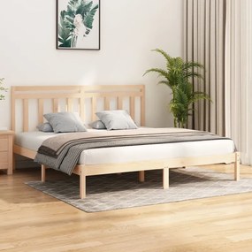 Rám postele masivní dřevo 200 x 200 cm,  3105270 HangarStore.cz