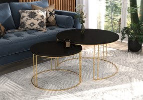 ADRK Furniture Konferenční stolek 2v1 ETTA CT-ETT-G-B