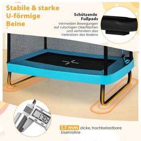 Costway 2 v 1 Dětská trampolína s houpačkou a ochrannou sítí a krytem okraje