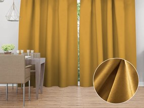 Biante Sametový závěs Velvet Premium SVP-047 Hořčicový 135x150 cm