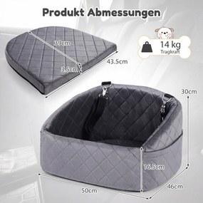 Costway Autosedačka pro psa pro malé/střední psy Měkká autosedačka pro psa