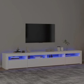 vidaXL TV skříňka s LED osvětlením 240x35x40 cm [3152723] Barva: Bílá