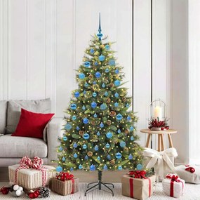 Umělý sklopný vánoční stromeček s kužely Zelená 180 cm 3395096