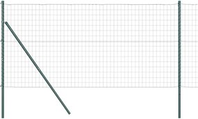 Euro plotové kotvení 10 x 1,2 m Ocel potažená PVC Zelená 3350283