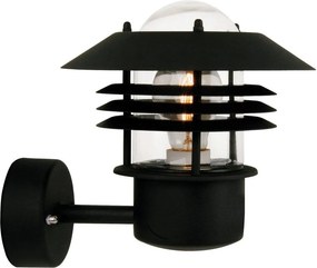 NOR 25091003 Venkovní nástěnné svítidlo Vejers 1x60W E27 černá čirá - NORDLUX