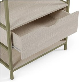 Zelená ocelová knihovna 60x179,5x40 cm Amara – Marckeric