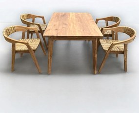 Massive home | ROSARIO 140cm+ISABELLA SET - teakový nábytek