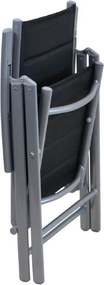 Zahradní sestava Ibiza Pollywood 150 cm Silver / Black 6+1