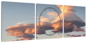 Obraz - Magické nebe (s hodinami) (90x30 cm)