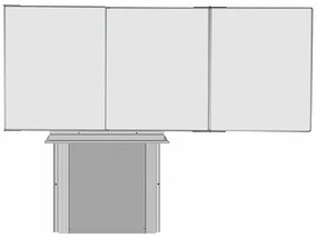 Sestava magnetické tabule TR K 200 x 120 cm - TR K 200/120 BBBBB + SZAL