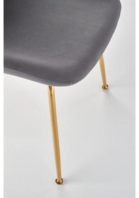 Jídelní židle Angelika, šedá / zlatá