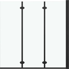 vidaXL Skládací sprchový kout se 3 panely ESG 130 x 138 cm černý [147191]