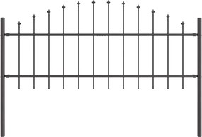 Zahradní plot WOERDEN 4 ks 170 x 115 cm Práškově lakovaná ocel 3360106