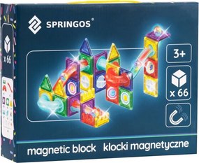 Magnetická stavebnice 66 dílů SPRINGOS KG0063