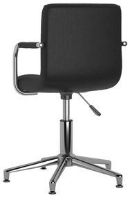 Otočné jídelní židle 2 ks černé umělá kůže - Default Title