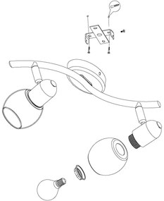 Eglo 98625 - Bodové svítidlo POLLICA 2xE14/28W/230V
