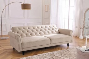 Designová rozkládací pohovka Scarlet 220 cm šampaňský samet