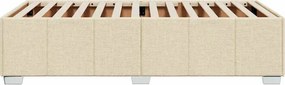 Rám postele bez matrace krémová 100 x 200 cm textil 3284816