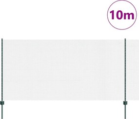 Svařovaná drátěná plotovina s tyčkami 10 x 1,2 m Zelená 3336448