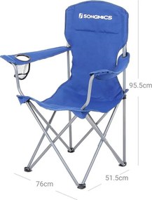 Kempingové židle NOMAD, set 2 ks, modrá SongmicsHome