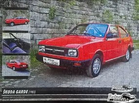 RETRO-AUTA Puzzle Škoda Garde (1983) / 500 dílků / 48 × 36 cm