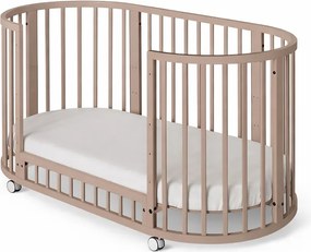 Dětská rostoucí postýlka 3v1 oválná + matrace New Baby kašmírová