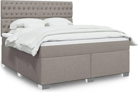 Box spring postel s matrací taupe 180x200 cm textil 3290578