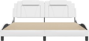 Rám postele Viana bez matrace bílý 180x200 cm umělá kůže 3208111