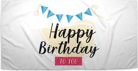 Sablio Ručník Happy Birthday to you - 30x50 cm