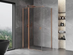 Mexen Mist T, sprchový kout s křídlovými dveřmi, 75 x 105 cm, 8mm čiré sklo, měděný profil, 8A4T-105-075-65-00